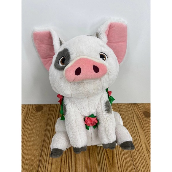 Disney | Toys | Disney Store Moana Pua Plush Pig With Flower Lie ...